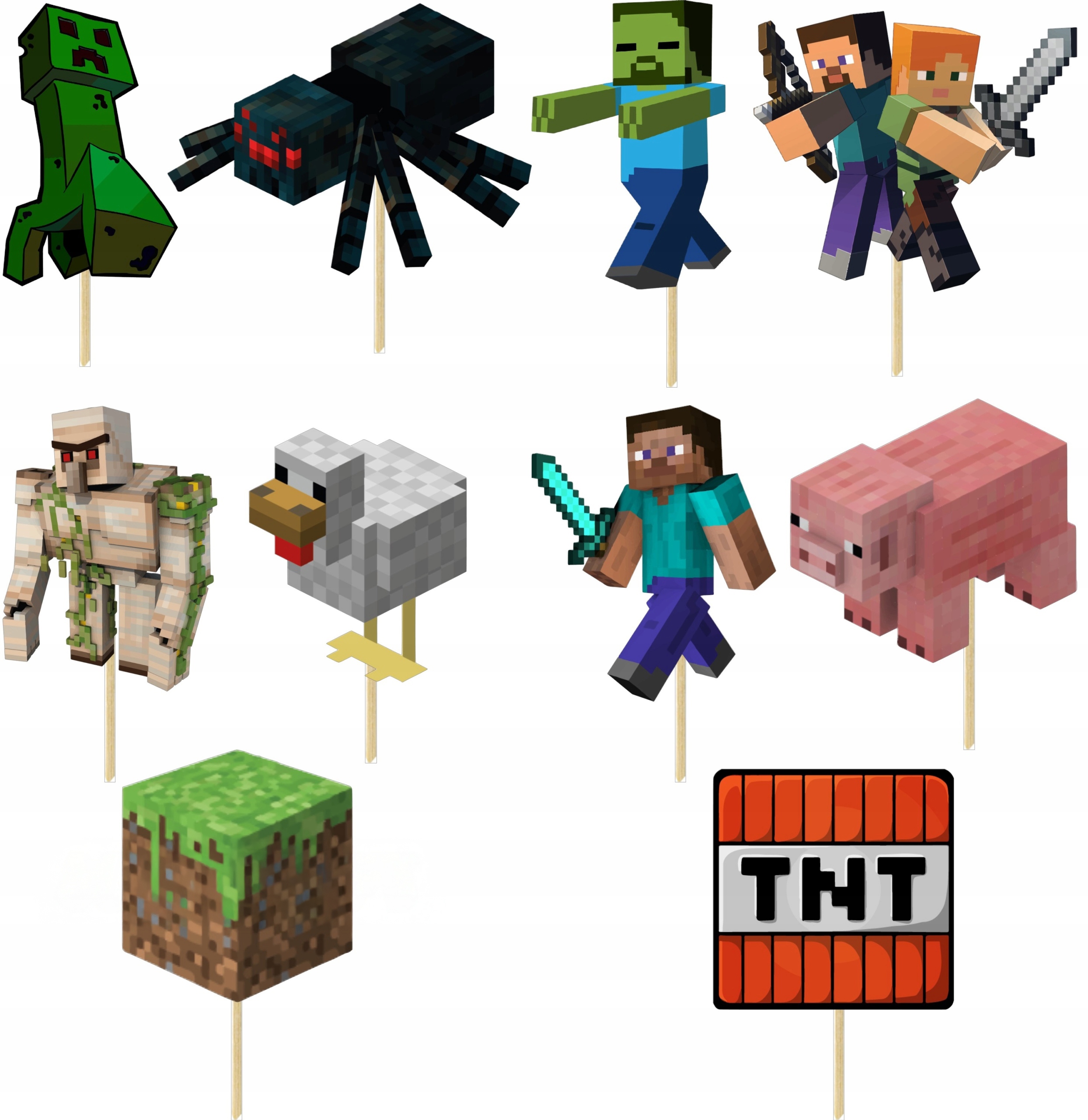 Ozdoby na Urodziny Minecraft - Niska cena na Allegro