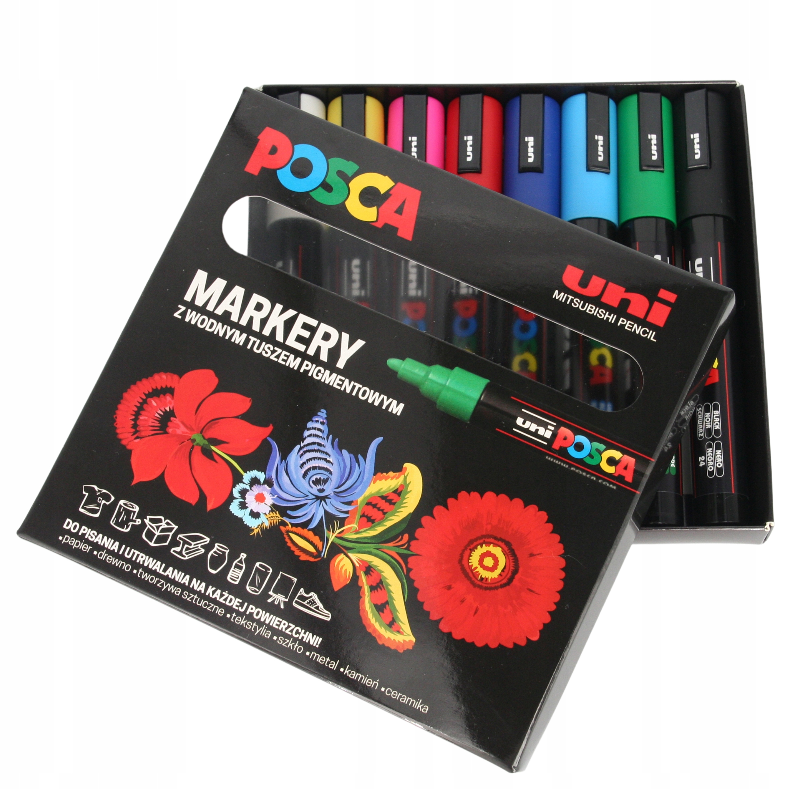 Zestaw POSCA 8 szt w tekturowym PUDEŁKU dystr. PL Markery POSCA - POSCA ...