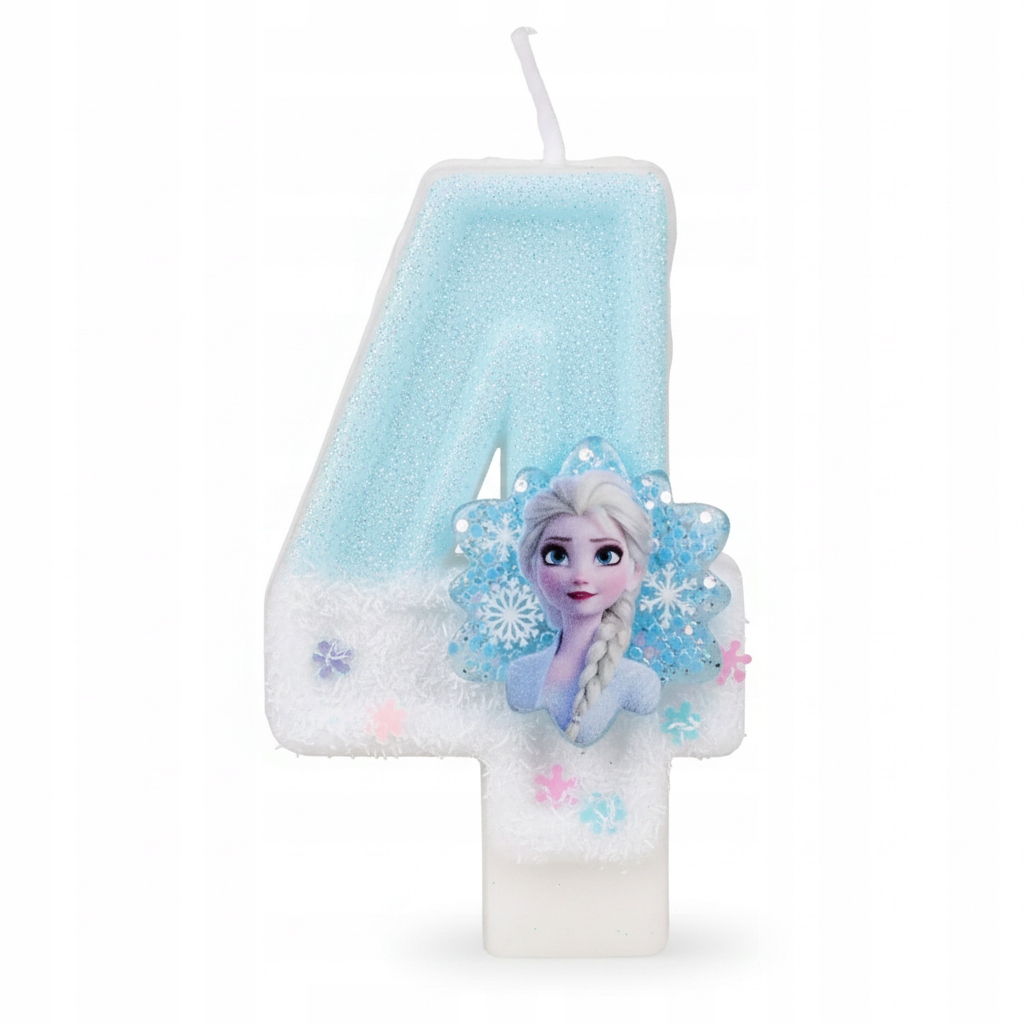 SZÜLINAPI GYERTYA NÉGYES 4-ES SZÁM ELZA ELSA JÉGVARÁZS PARTY ...