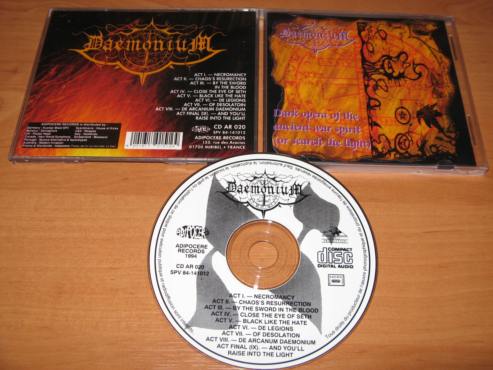 DAEMONIUM - Dark Opera Of The Ancient War Spirit - I wyd ADIPOCERE ...