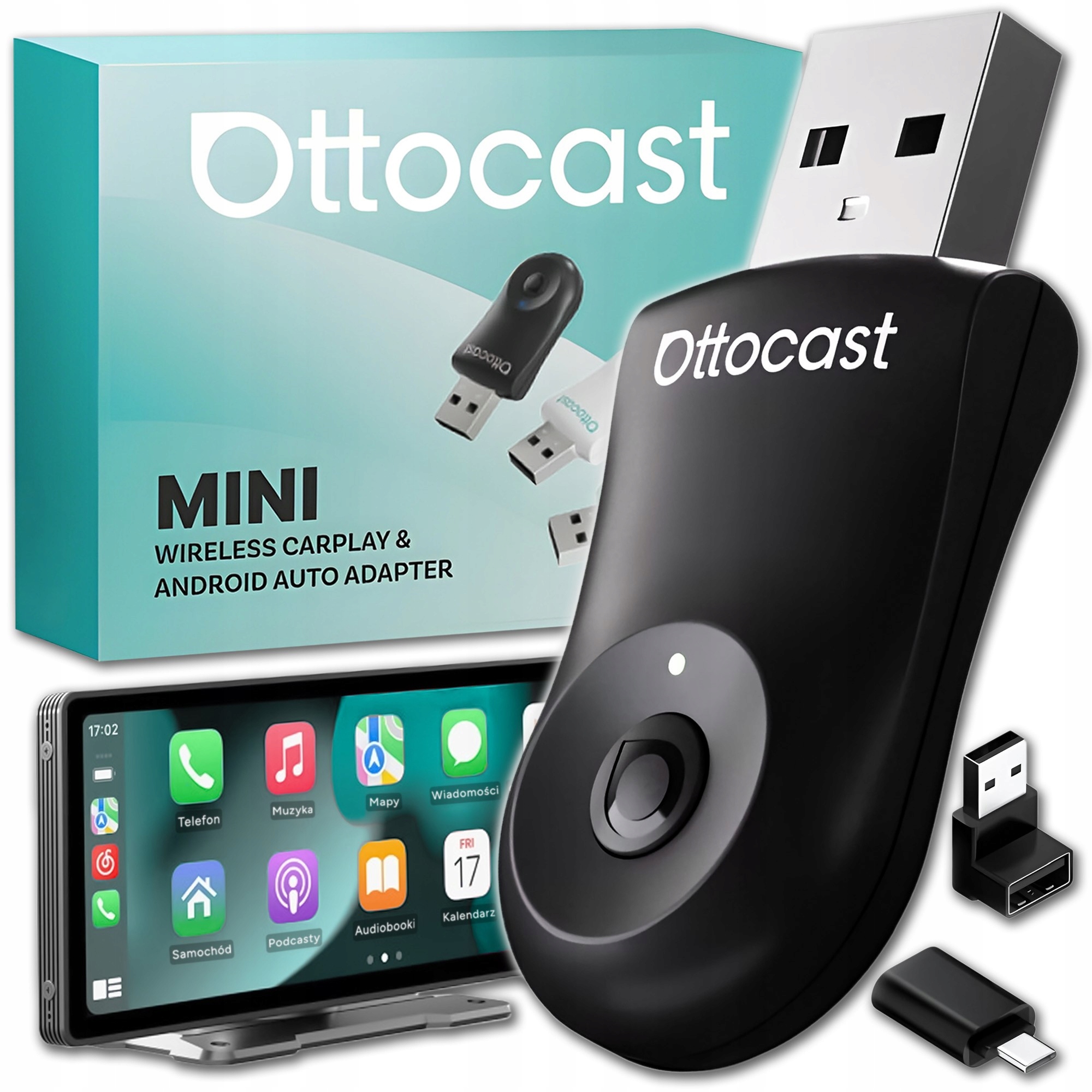 Bezprzewodowy Adapter Ottocast Mini 2w1 CarPlay / Android Auto CA505-T - Sklep, Opinie, Cena w ...