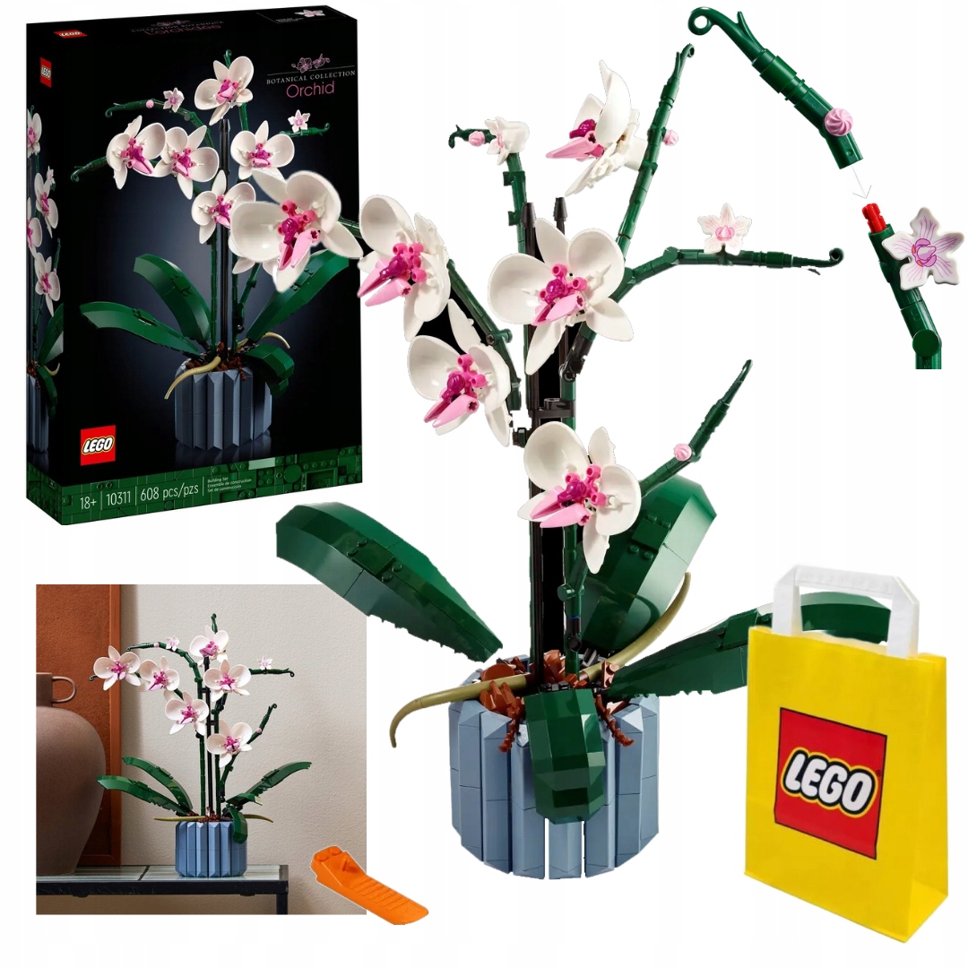LEGO Creator zestaw Expert Orchidea STORCZYK Kwiaty Kwiatki Prezent ...