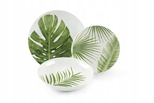 Excelsa Foliage 18-Piece Dinner Set Porcelain - Elegancki zestaw ...