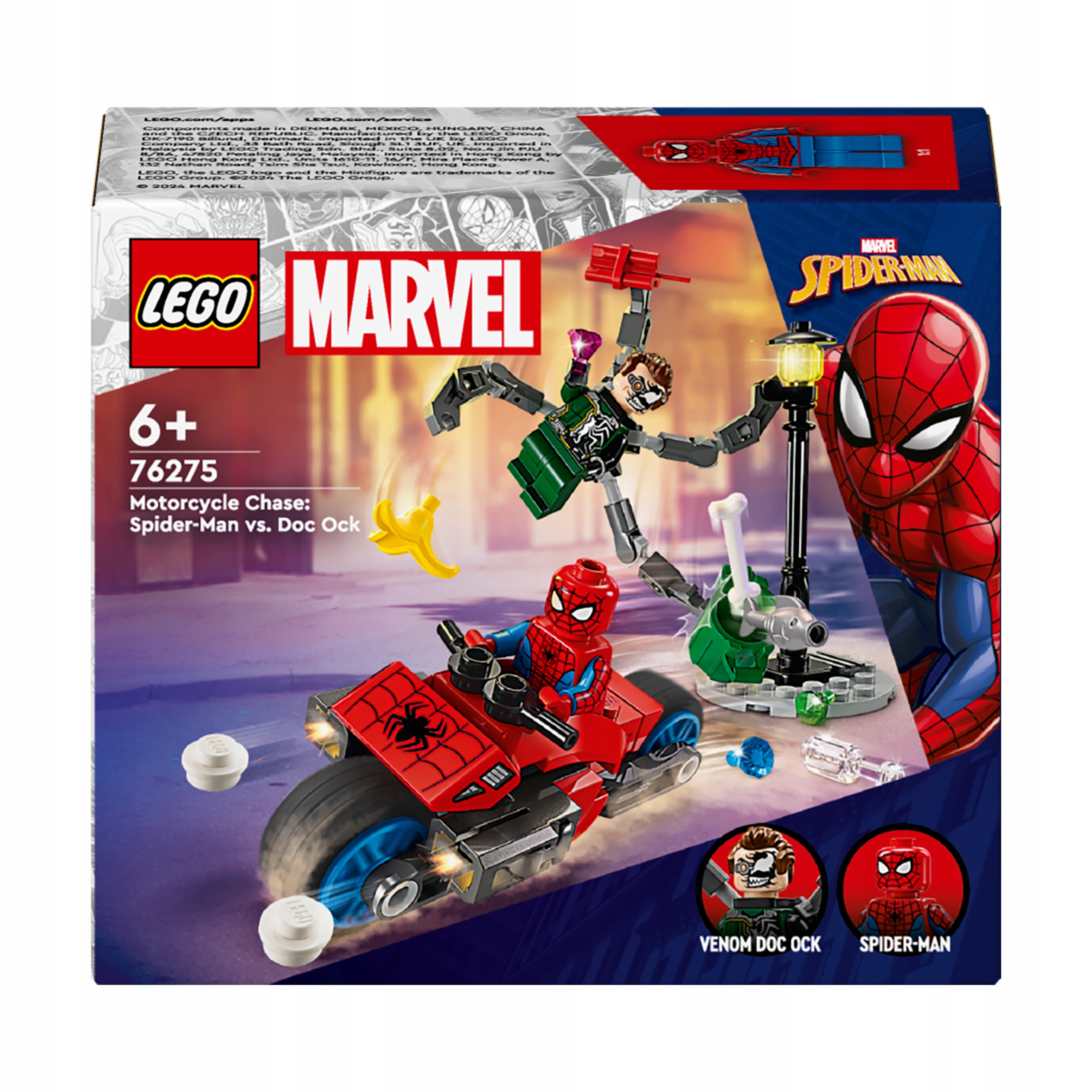 LEGO Marvel Pościg na motocyklu: Spider-Man vs. Doc Ock 76275 ...
