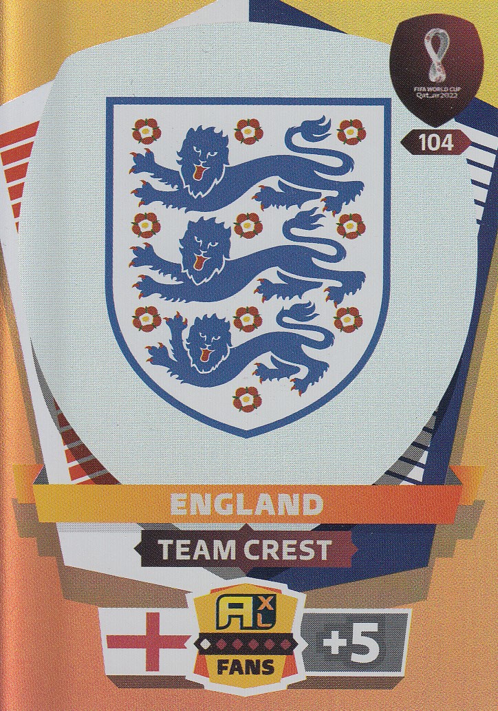 World Cup Qatar 2022 Team Crest Logo Anglia 104 - 12585992781 - Allegro