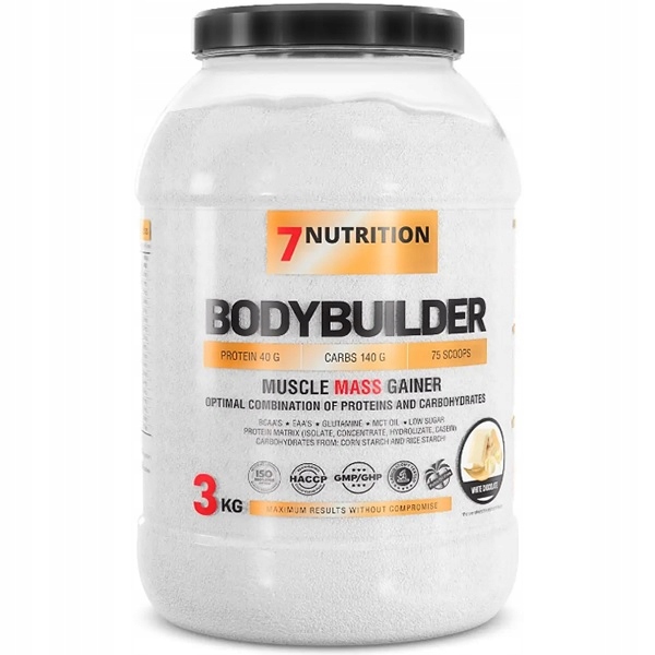 7Nutrition Bodybuilder - gainer - 3 kg biała czekolada - 5903111089320 ...