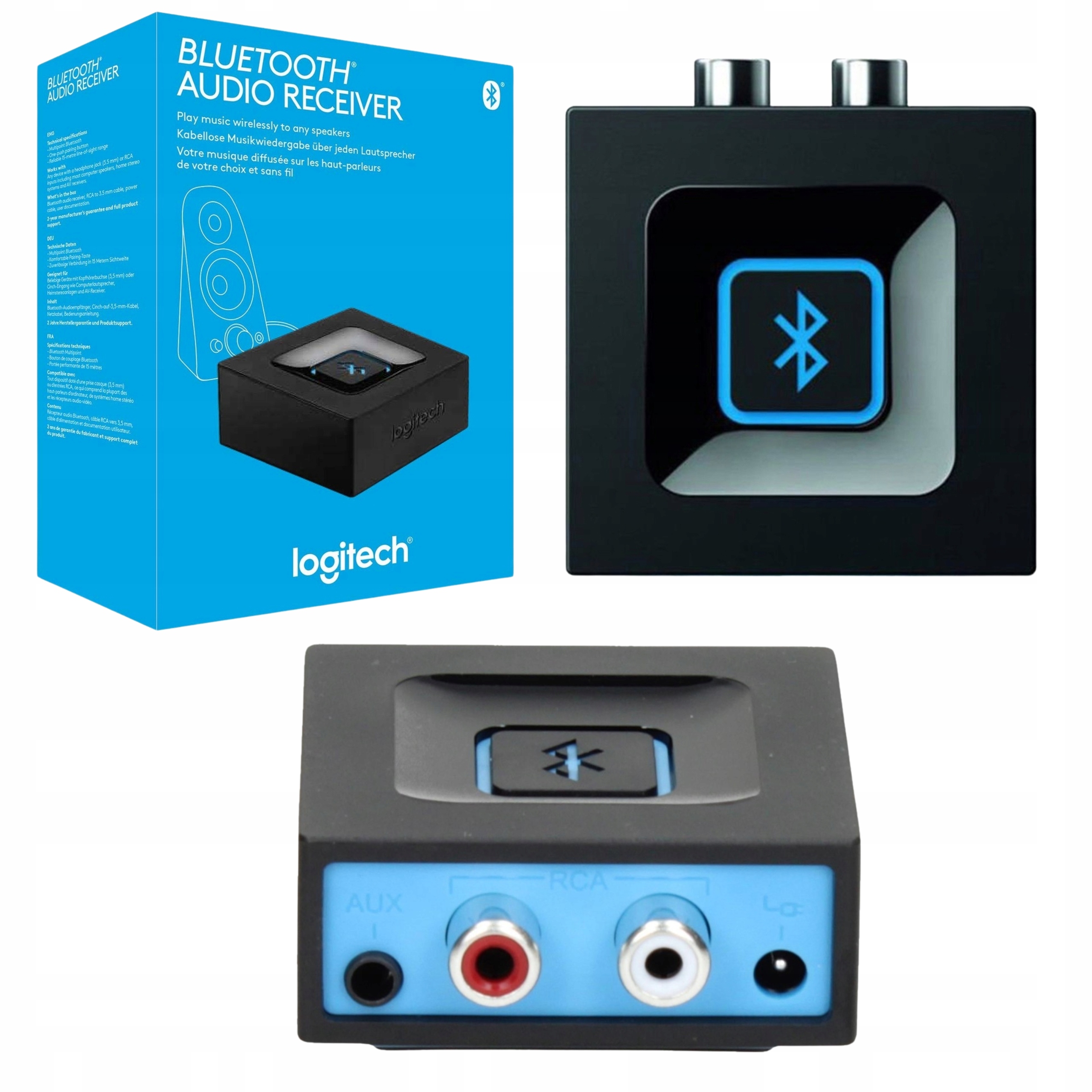 LOGITECH BLUETOOTH 3.0 AUDIO ADAPTER ODBIORNIK bezprzewodowy 980-000912 ...