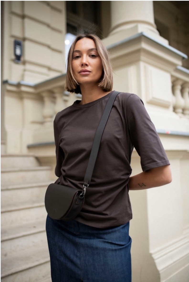 Torebka półksiężyc LEMONADA nowa, czekoladowa 14428961717 - Allegro.pl