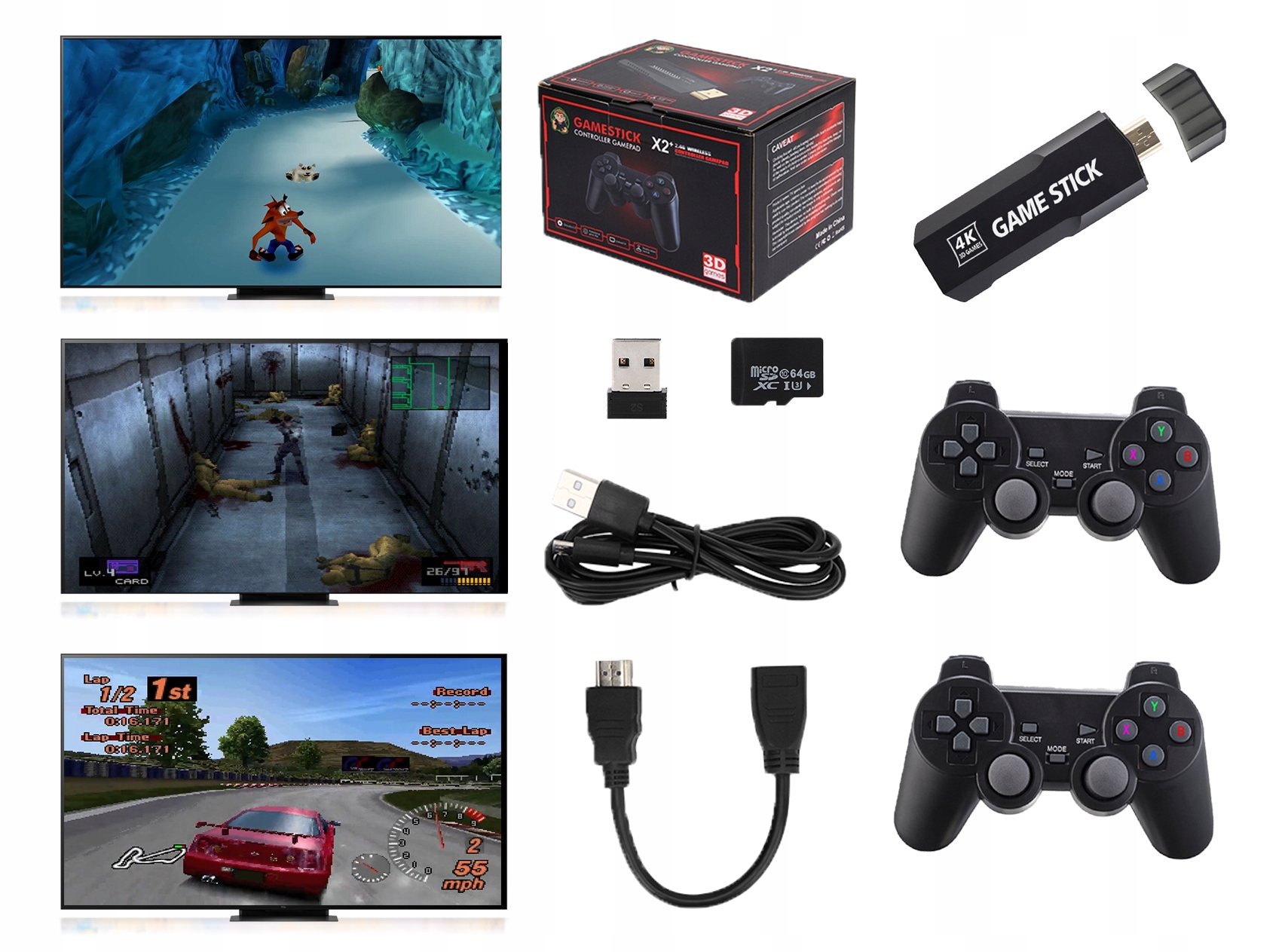 Konsola Retro X2 HDMI Game Stick 64 GB 30tyś gier - Sklep, Opinie, Cena ... Konsola Retro X2 HDMI Game Stick 64 GB 30tyś gier - Sklep, Opinie, Cena ...