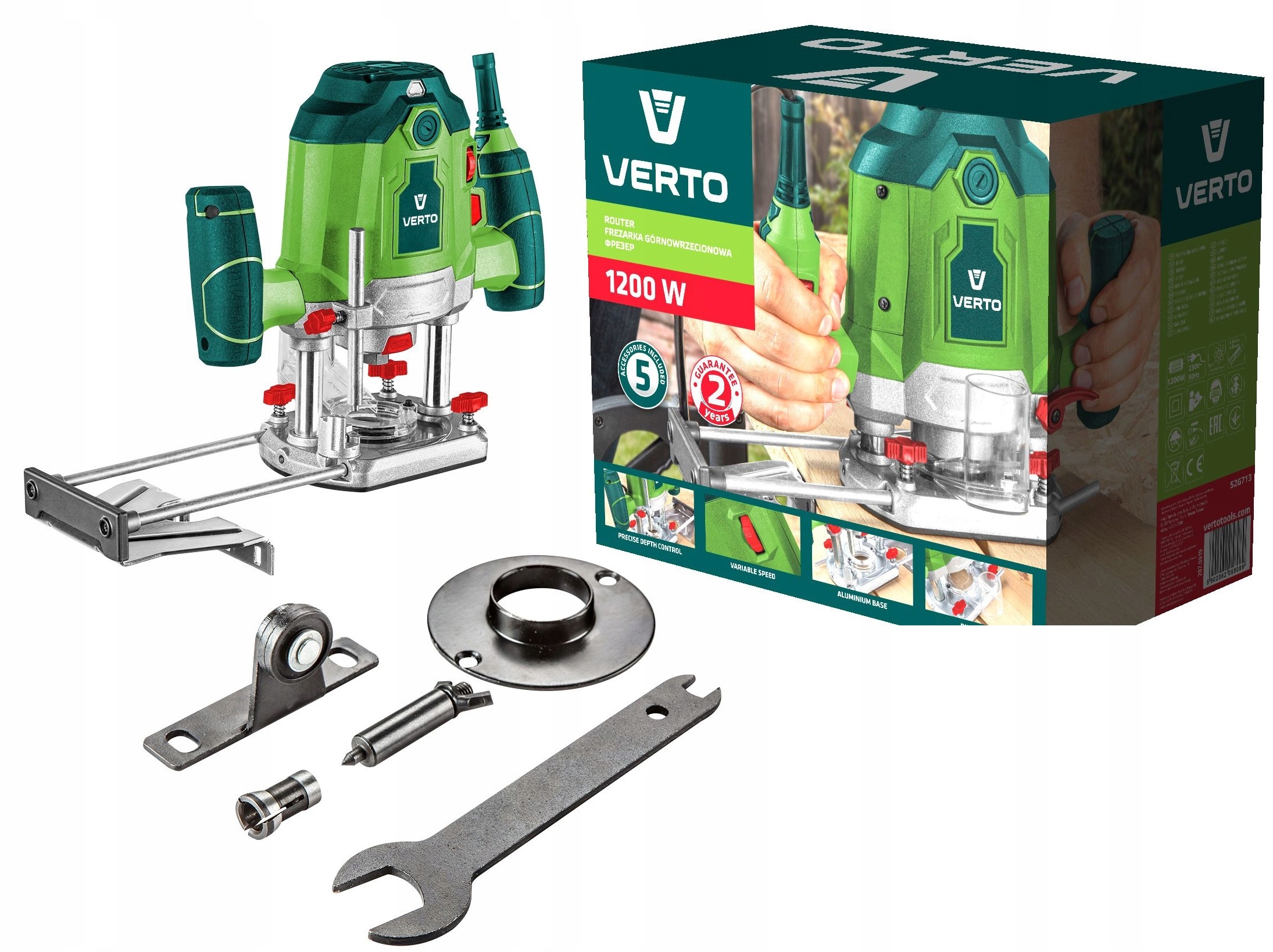 FREZARKA GÓRNOWRZECIONOWA 1200W 52G713 VERTO (5902062058089) • Cena ...