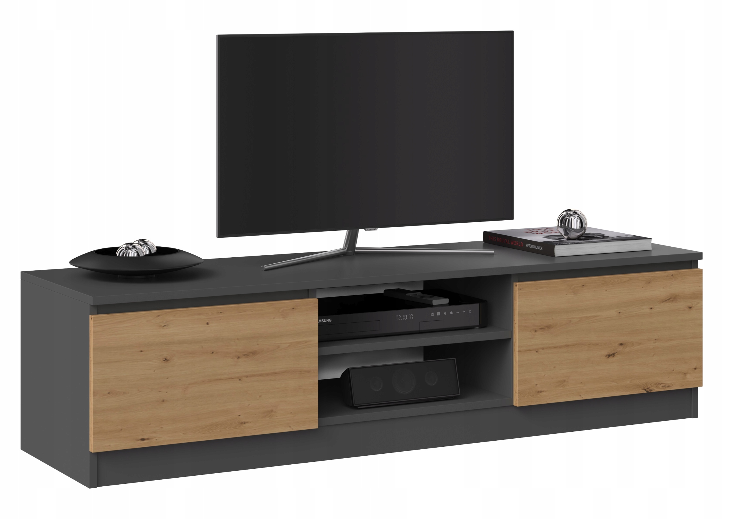 Szafka RTV stojąca TopEshop 140 cm x 36 cm x 40 cm (5904507201951) • Cena, Opinie • Szafki RTV ...