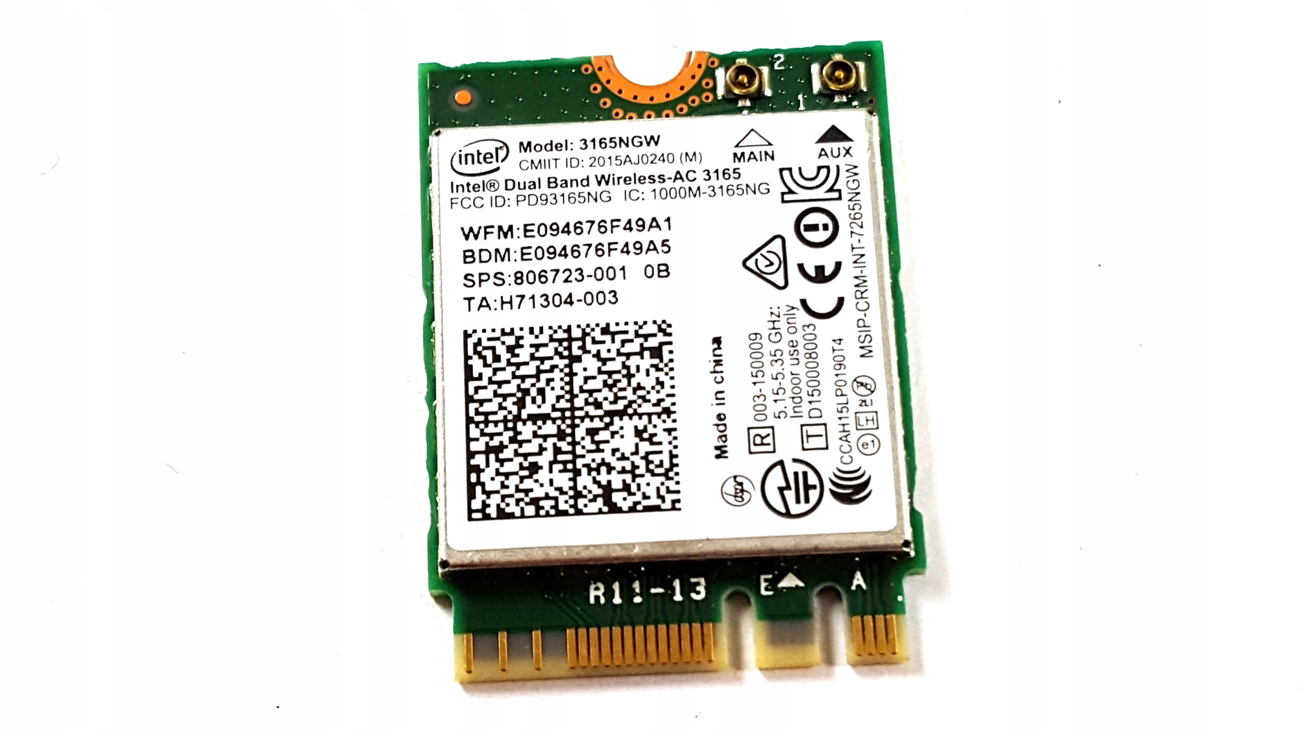 KARTA WIFI INTEL DUAL BAND WIRELESS-AC 3165NGW - Sklep, Opinie, Cena w ...