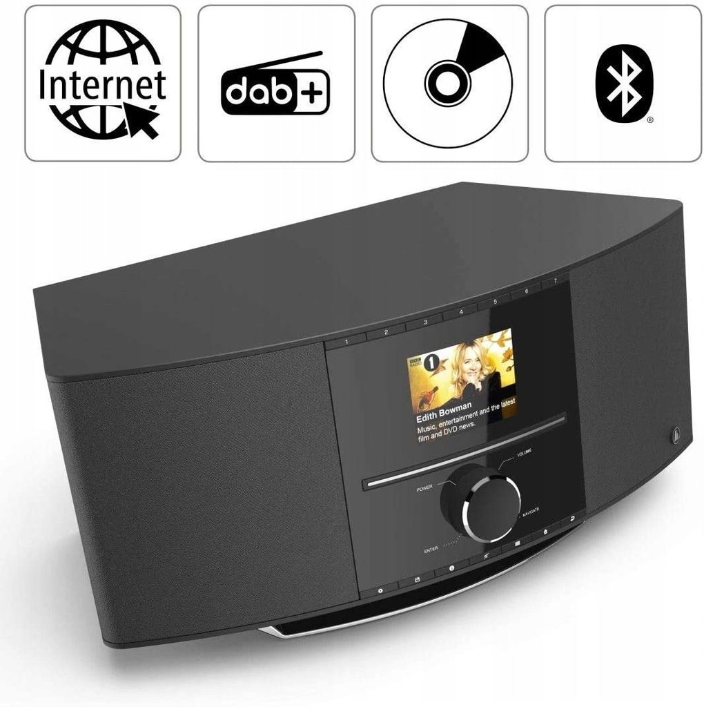 RADIO INTERNETOWE Hama DIR3510SCBTX WIFI DAB+ BT FM CD MP3 USB Ethernet ...
