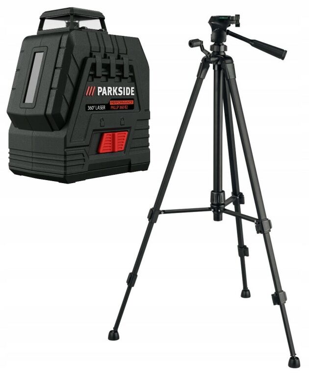 Laser krzyżowy Parkside Performance PKLLP 360 B3 zielony + statyw ...