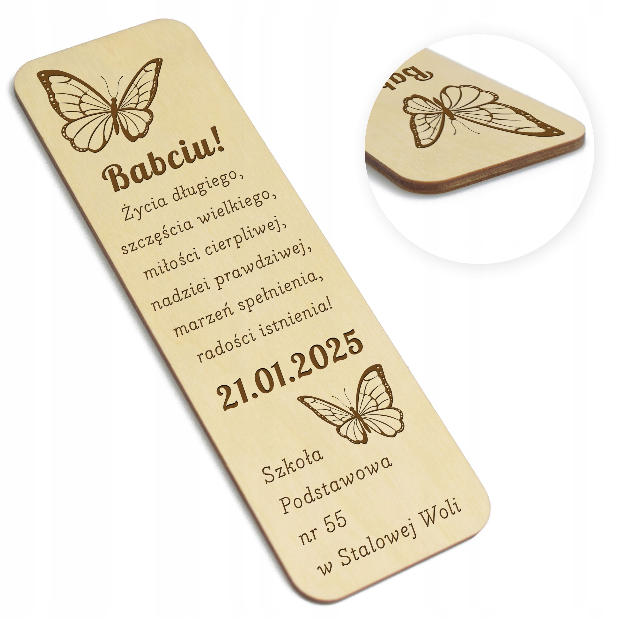Prezent Dla Babci Od Wnuka - Zakładka, grawer (5904624904988) • Cena ...