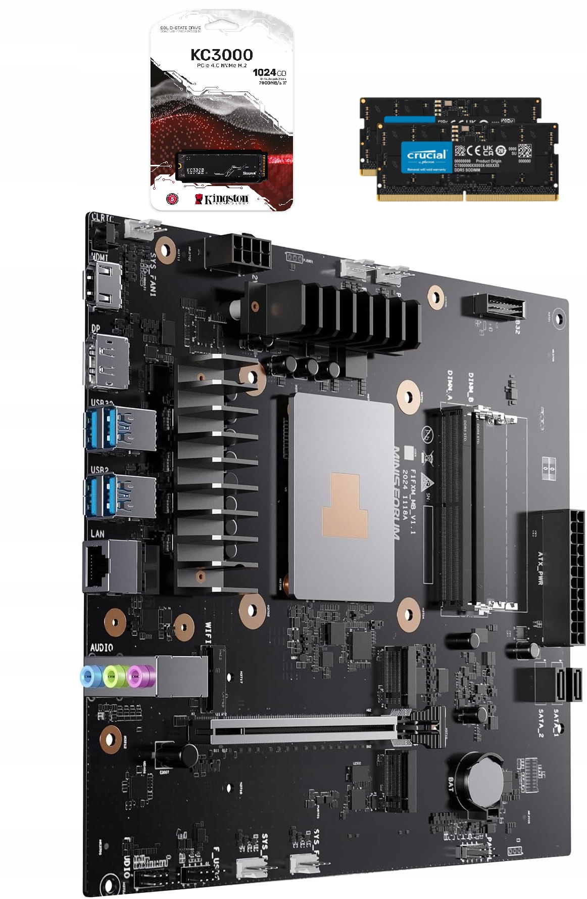 Płyta główna Minisforum BD795m z procesorem RYZEN 9 7945HX, 32GB RAM ...