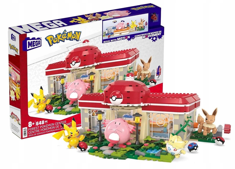 Klocki MEGA Pokemon leśne Centrum Pokemonów HNT93 MATTEL 648 elementów ...