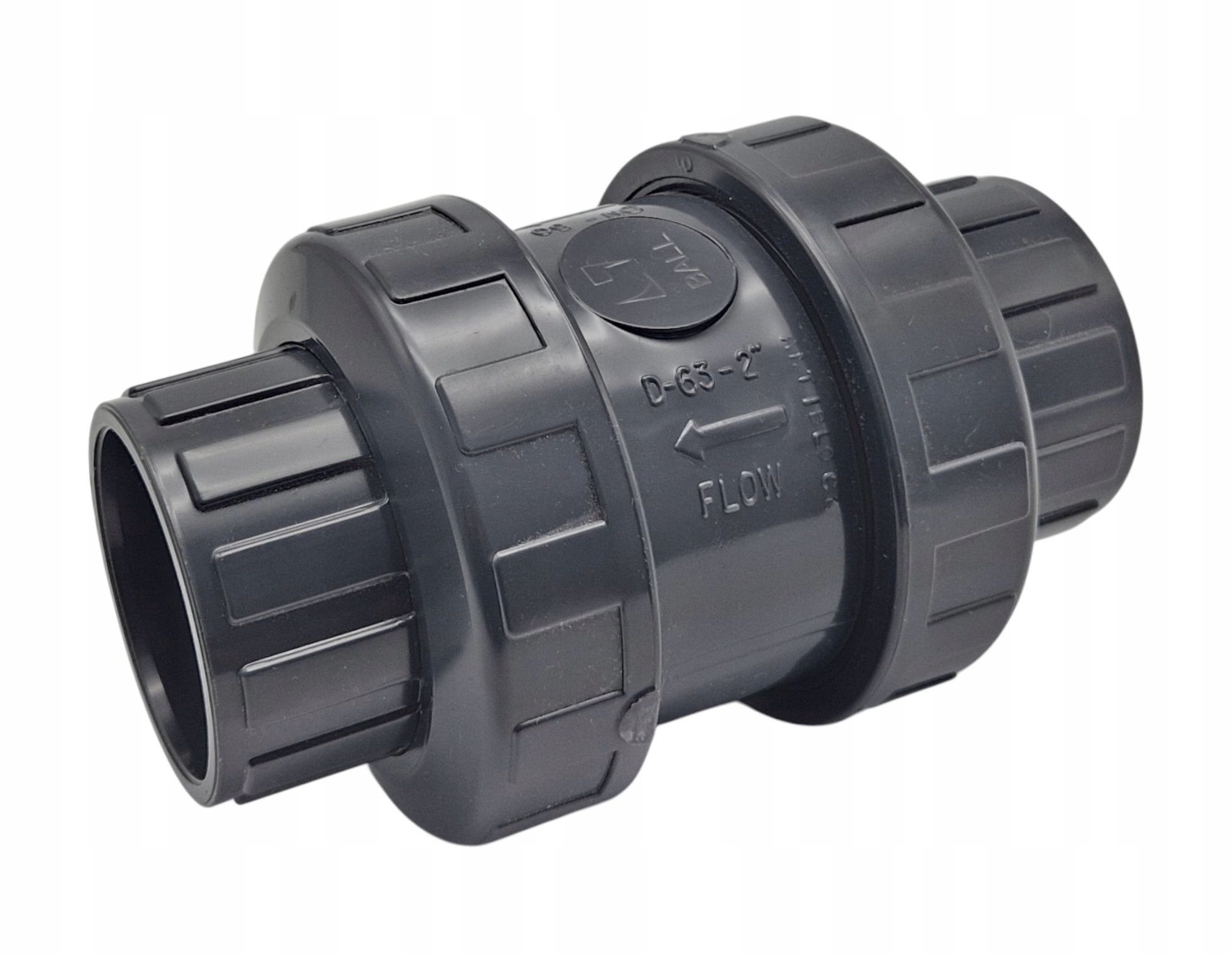 GUĽOVÝ SPÄTNÝ VENTIL BALL D63 2" PVC-U 16 bar S PLNÝM GULIČKOU, • Ceny ...