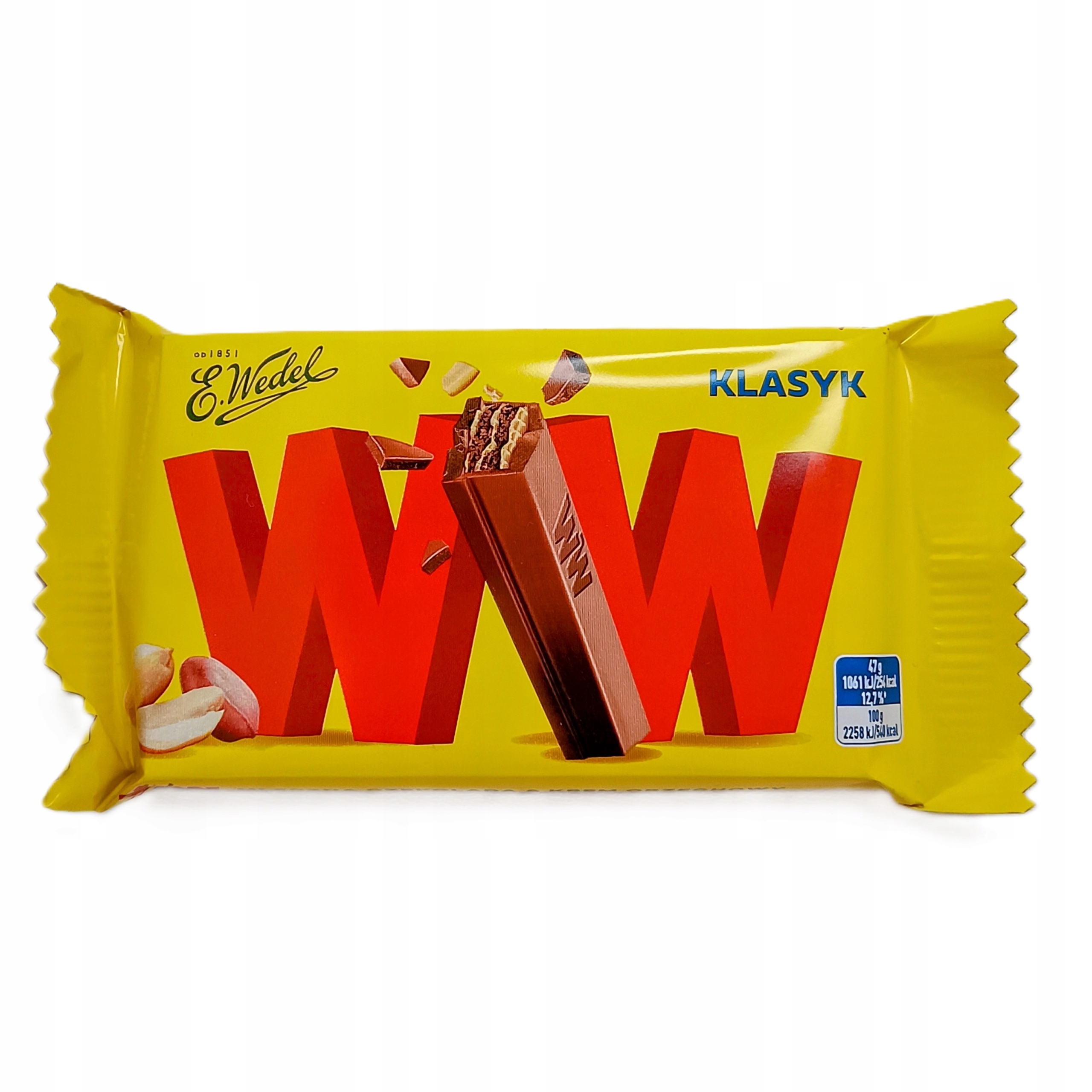 E.WEDEL WW WAFELEK W CZEKOLADZIE 47g DATA: 2025.02.02 13305892231 ...