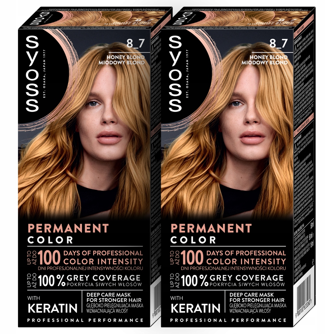 Syoss Farba do Włosów Trwała Permanent Color 8-7 Miodowy Blond 2 szt. (3838824384733) • Cena ...