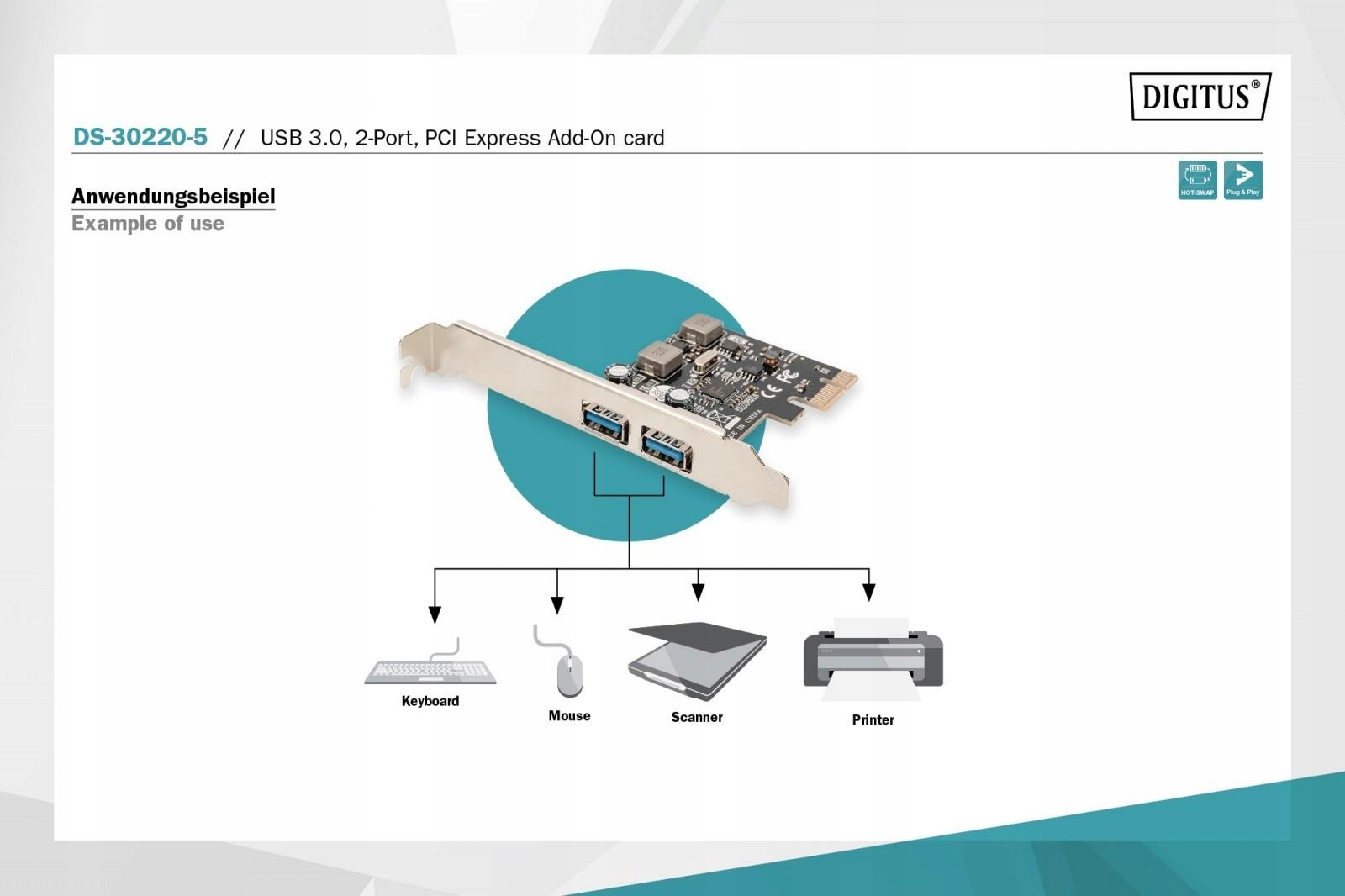 Kontroler USB 3.0 PCIe, 2x USB 3.0, Low Profile, Chipset UPD720202 ... Kontroler USB 3.0 PCIe, 2x USB 3.0, Low Profile, Chipset UPD720202 ...