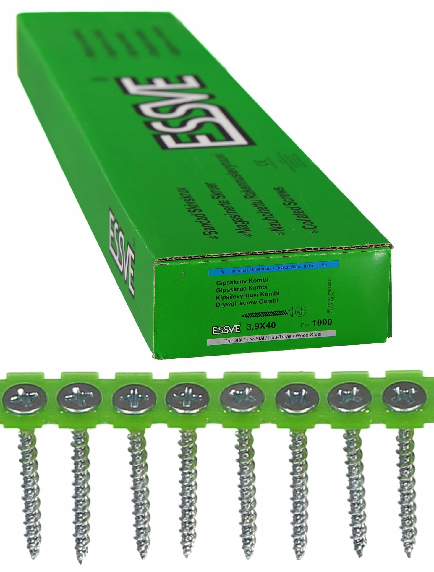 ESSVE WKRĘTY 3,9x40MM DO DREWNA STALI NA TAŚMIE 12818451108 - Allegro.pl