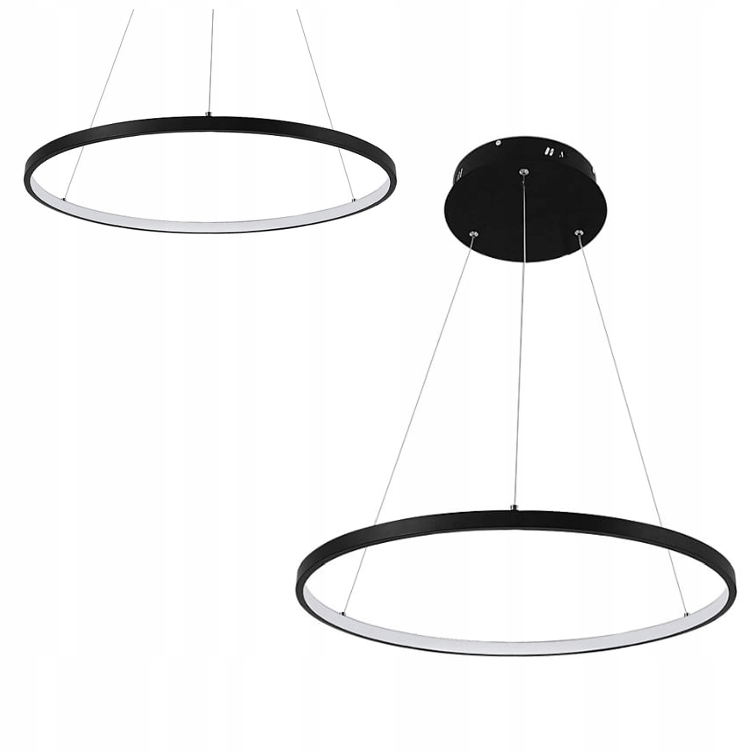 Lampa wisząca LED żyrandol ring 80cm czarna 30W (ZEDD-PLB1722-80-CZA ...