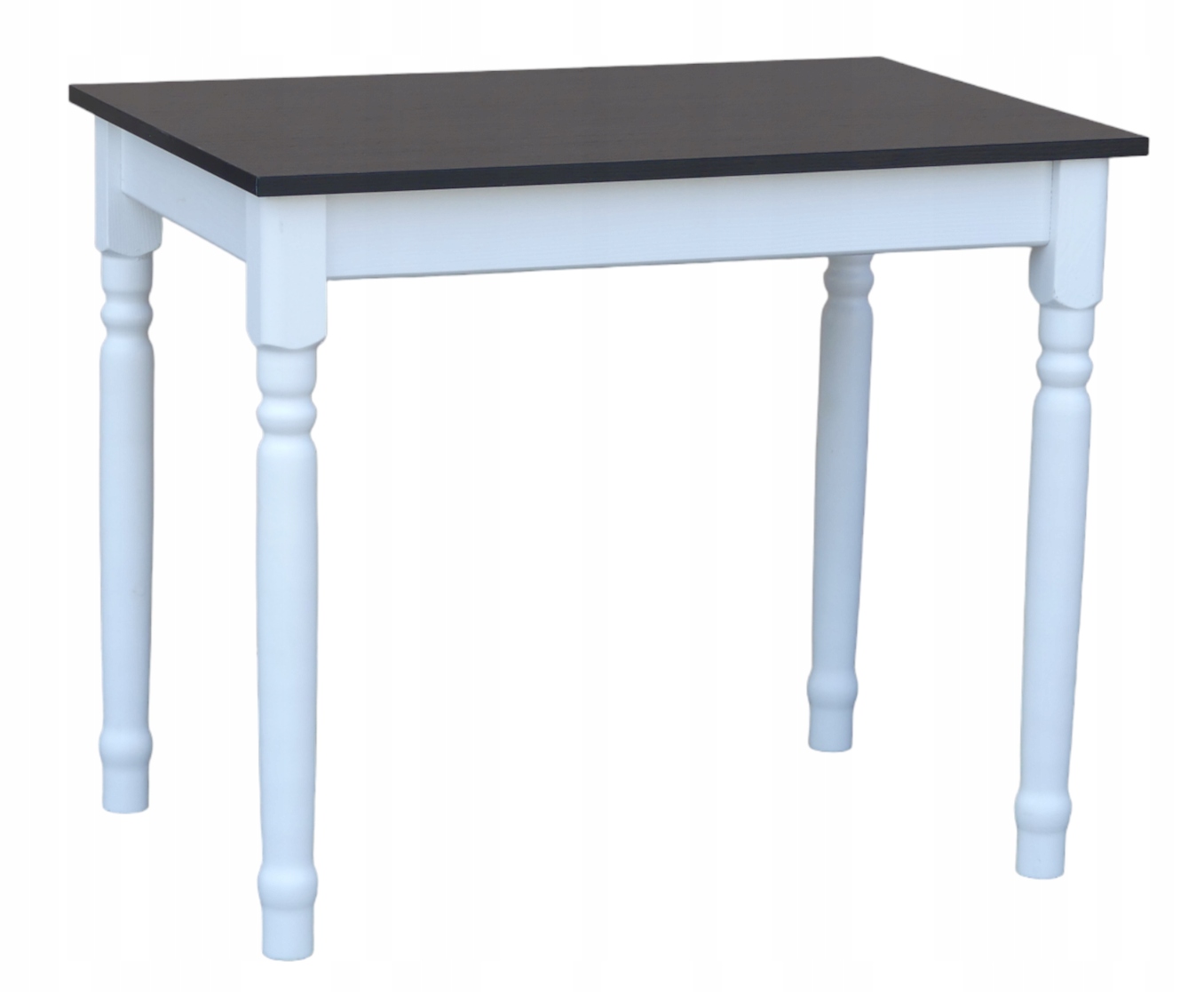 STÓŁ KUCHENNY TOCZONY 100x60 STOLIK RETRO BIAŁO-CZARNY (5904094884254 ...