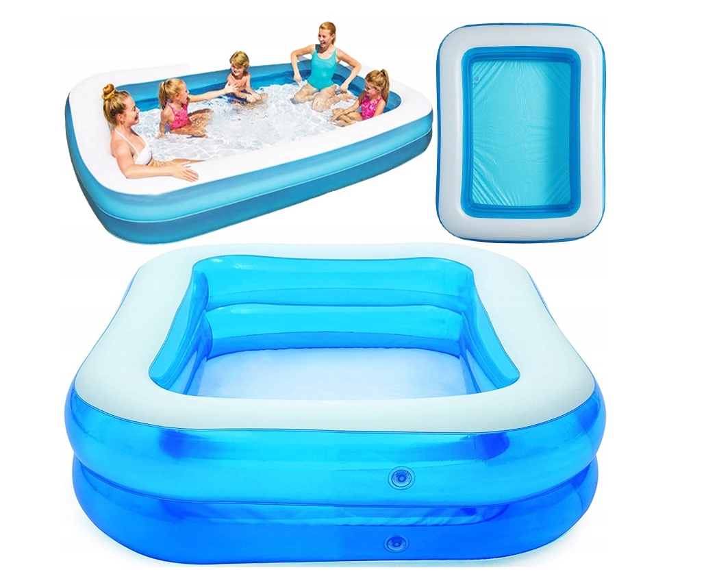 BASEN DMUCHANY OGRODOWY DUŻY RODZINNY BEZPIECZNY (5906625511127) • Cena ...