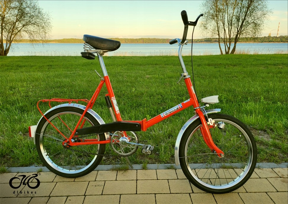 Plakat A3 Romet Wigry 3 czerwony składak PRL - 16769225091 - Allegro