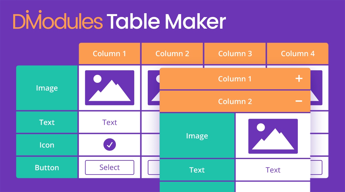 Divi Modules Table Maker [szép táblázatok a DIVI-hez] + 7999 WORDPRESS ...