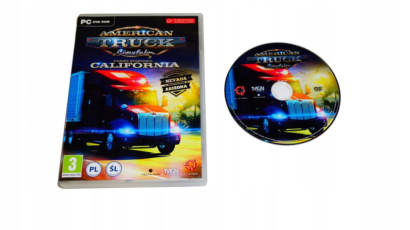 AMERICAN TRUCK SIMULATOR CALIFORNIA BOX PL PC PUDEŁKO PO GRZE - Stan ...