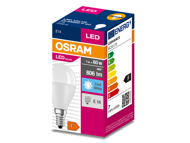 OSRAM LED Żarówka KULKA E14 7W = 60W 806lm 4000K (4058075311923) • Cena, Opinie • Źródła światła ...