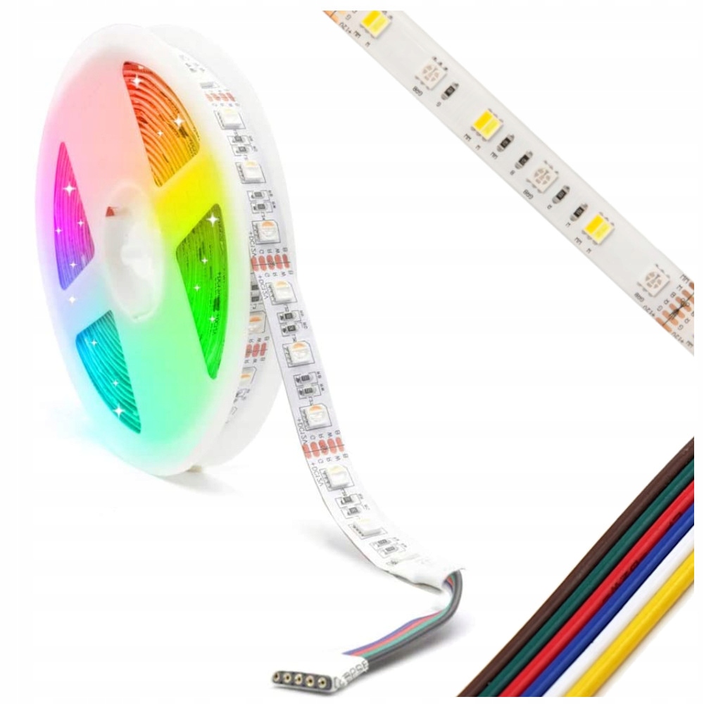 TAŚMA LED RGB CCT CIEPŁA ZIMNA NEUTRALNA 5m IP63 E (5901986798750 ...