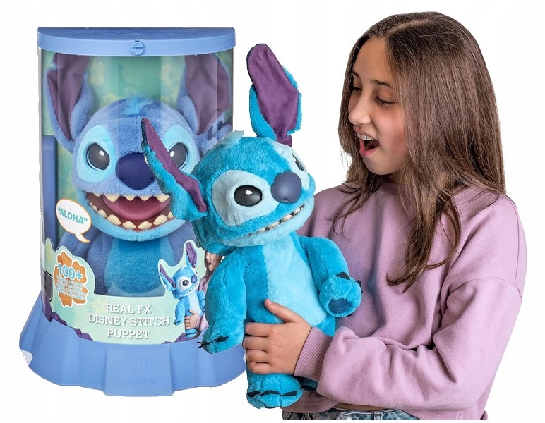 DISNEY STITCH MASKOTKA 45cm REAL FX interaktywna, animatroniczna ...