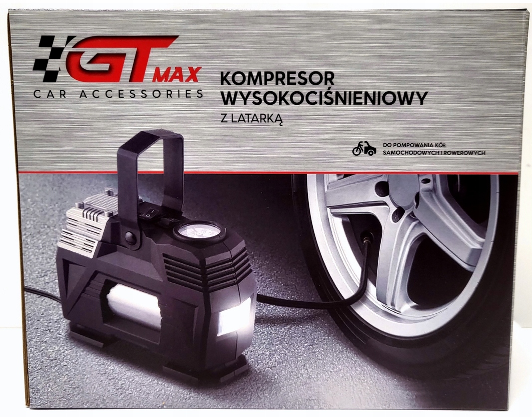 GTMax Kompresor wysokociśnieniowy z latarką 5901299017098 za 79.90PLN z ...