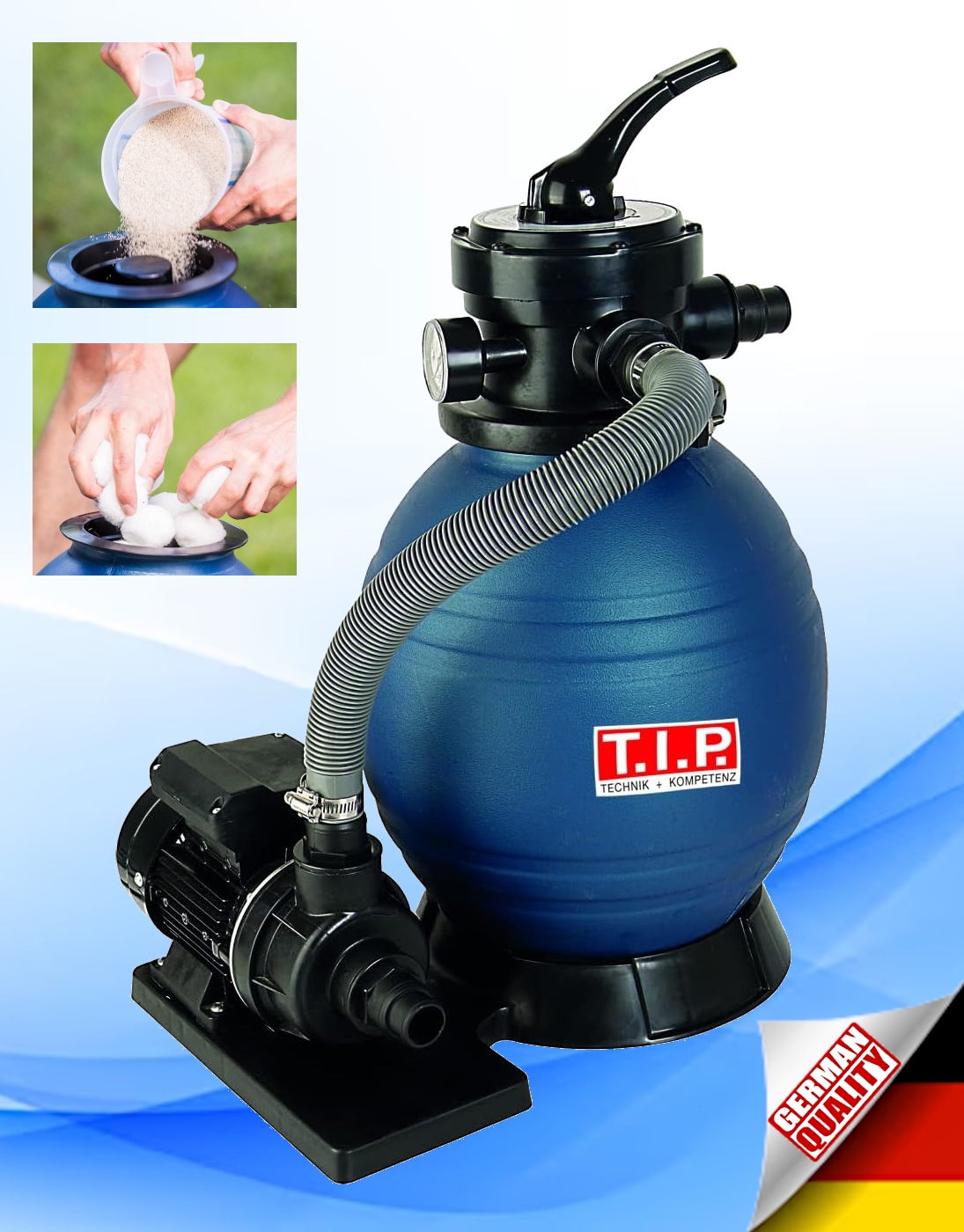 Filtr piaskowy do basenu pompa 7900l/h T.I.P.NIEMCY (4011458303076 ...