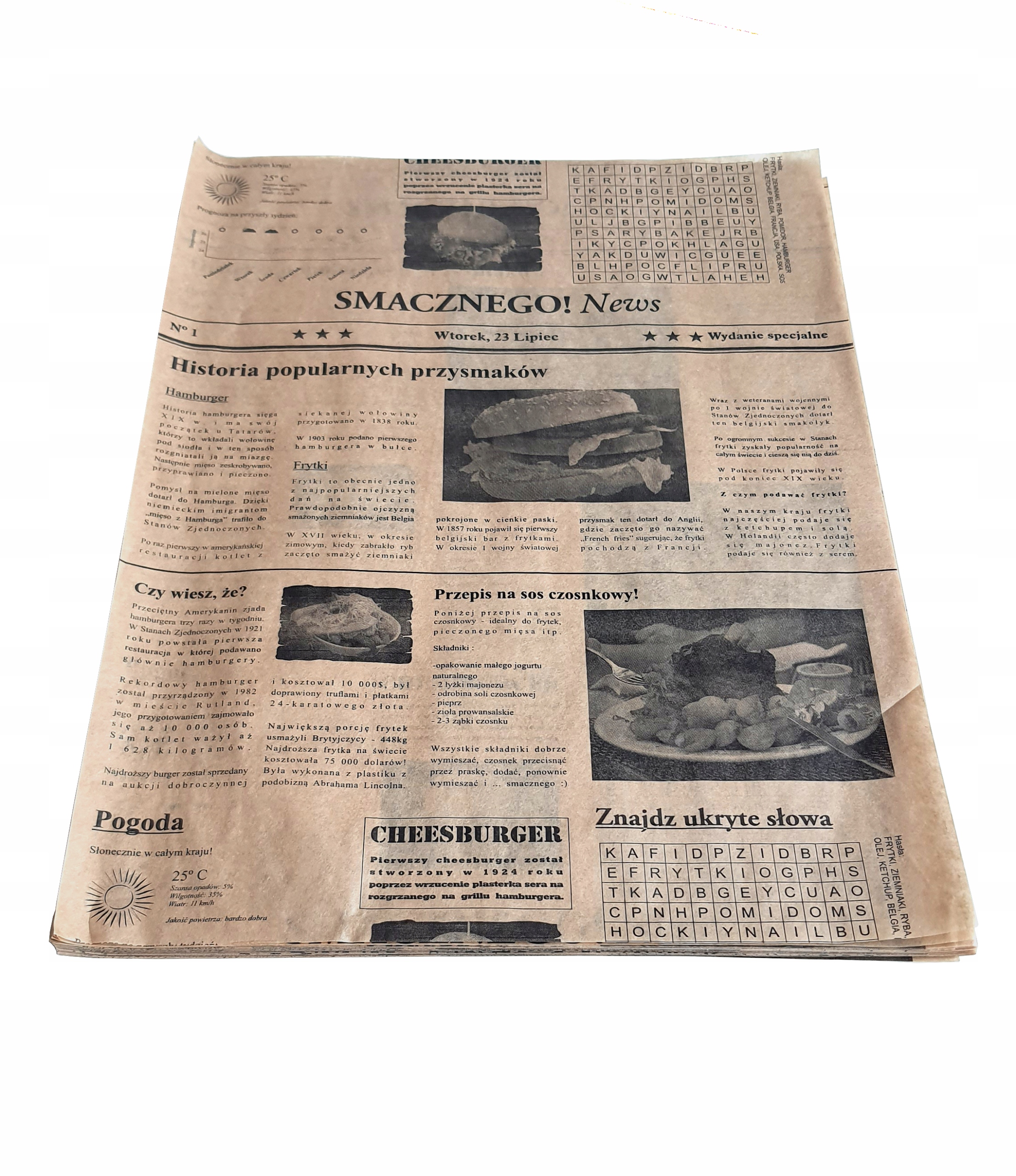 PAPIER GAZETA BRĄZOWY PAKOWY 30X40cm 100szt (59071914) • Cena, Opinie ...