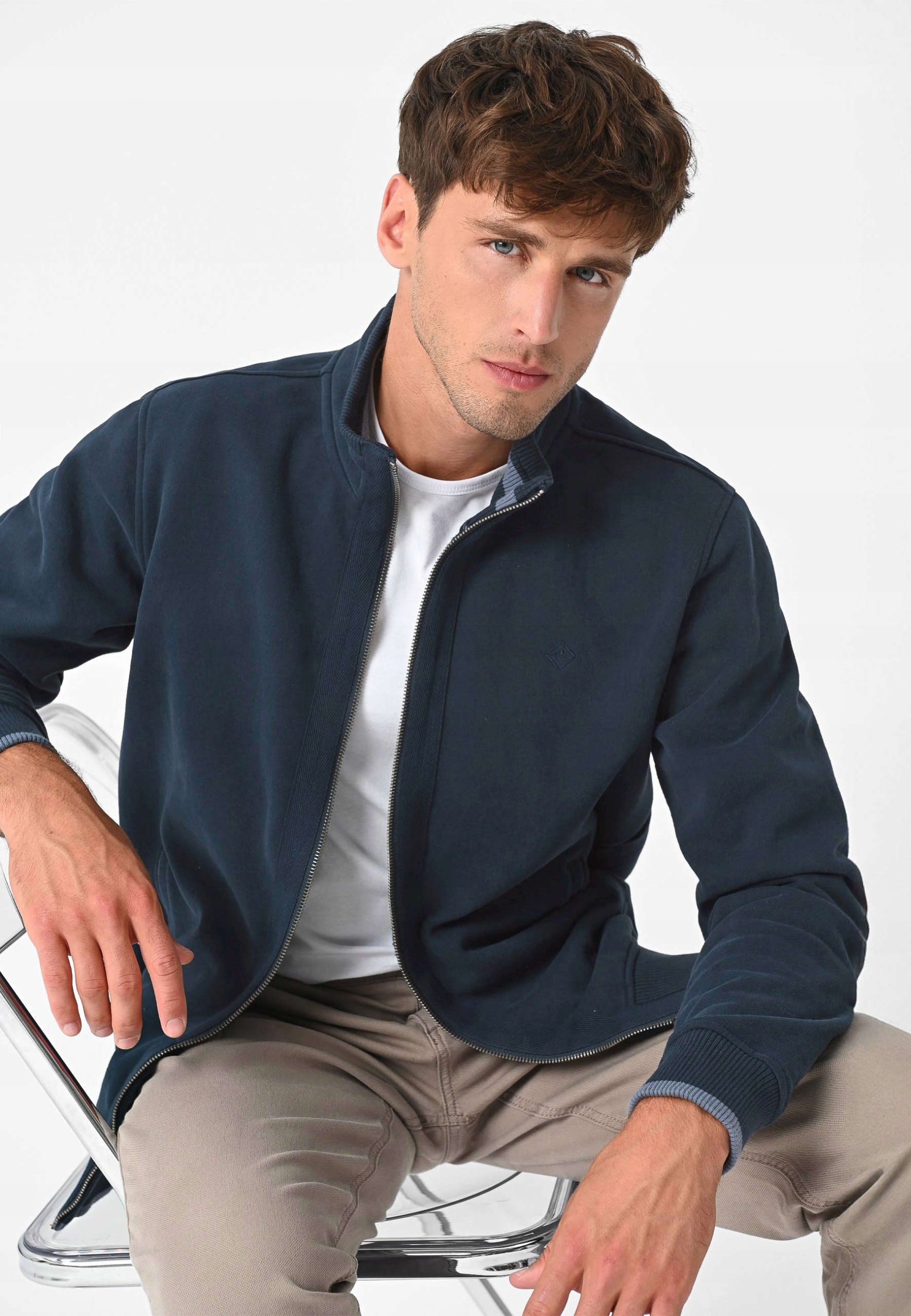 MĘSKA BLUZA ROZPINANA ZE STÓJKA NIEBIESKA VOLCANO B-LED 5XL (5900462729592) • Cena, Opinie ...