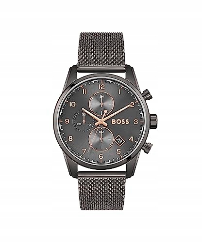 BOSS Men's 44mm Chronograph Quartz Watch SKYMASTER Collection with Grey ...