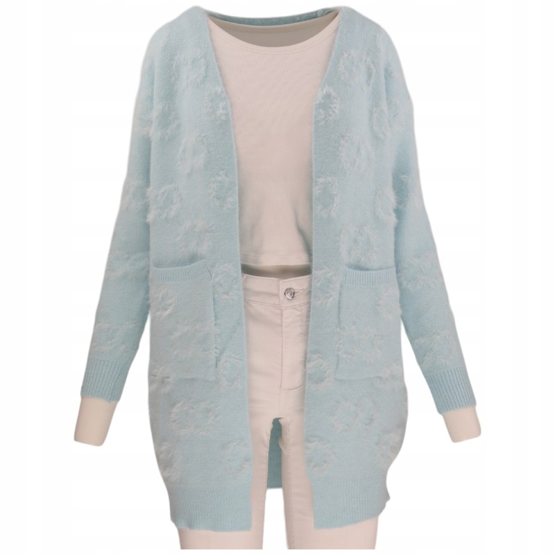 SWETER ROZPINANY DAMSKI ELEGANCKI CIEPŁY DAMSKIE SWETRY ROZPINANE LUŹNY ...