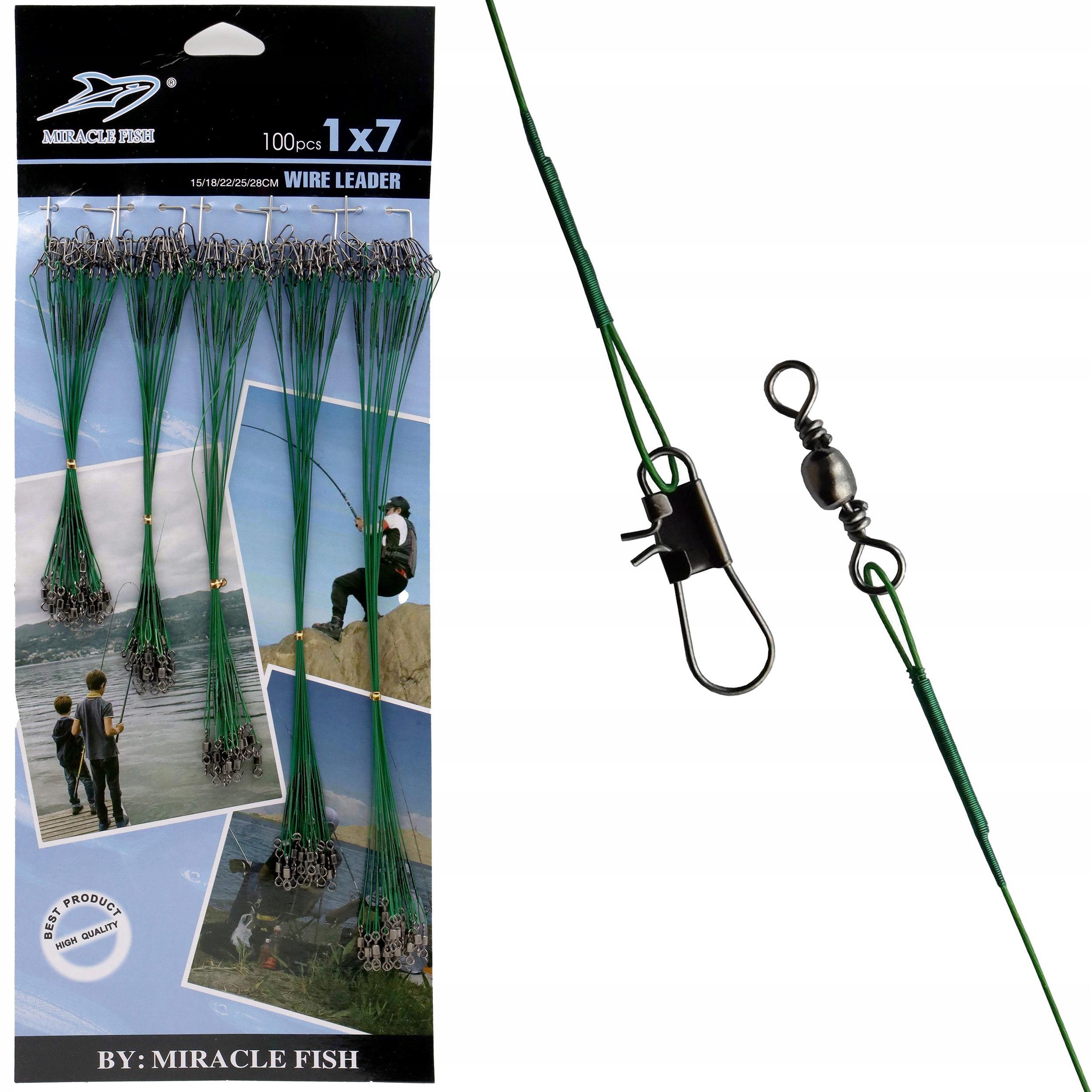 STALOWE PRZYPONY STALKI NA SZCZUPAKA 100 SZT ZIELONE - 15524312923 ...