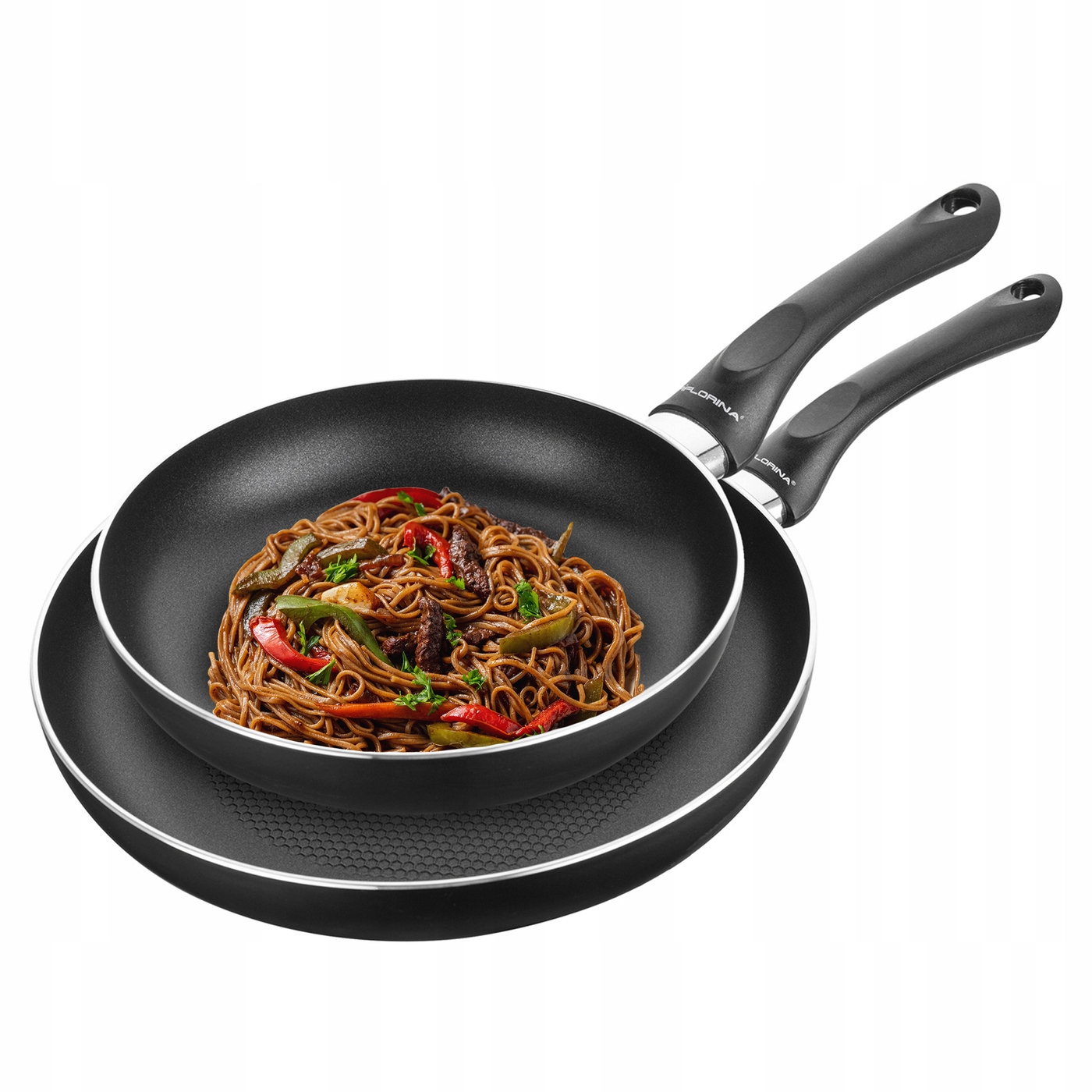 ZESTAW PATELNI ALUMINIOWYCH NIEPRZYWIERAJĄCYCH INDUKCJA GAZ FLORINA 20/28cm (5905031334146 ...