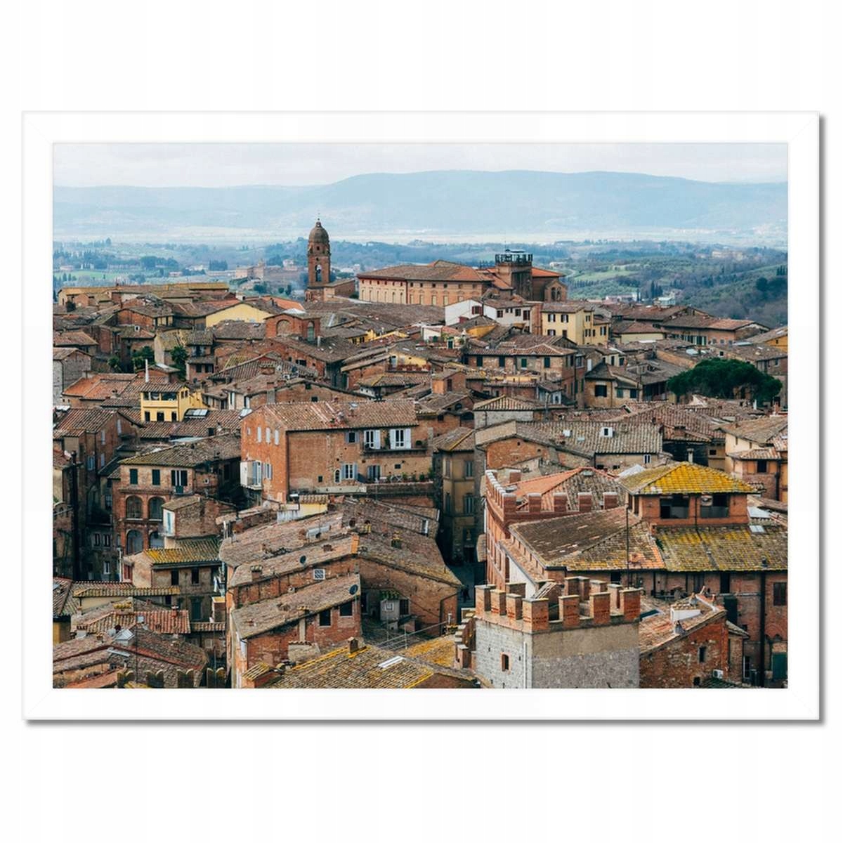 40x30-as keretezett poszterek - Olasz házak Siena városában, • Ár ...