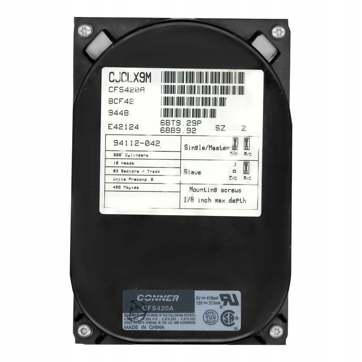 CONNER 420MB 3.6K ATA 3.5'' CFS420A - Sklep, Opinie, Cena w Allegro