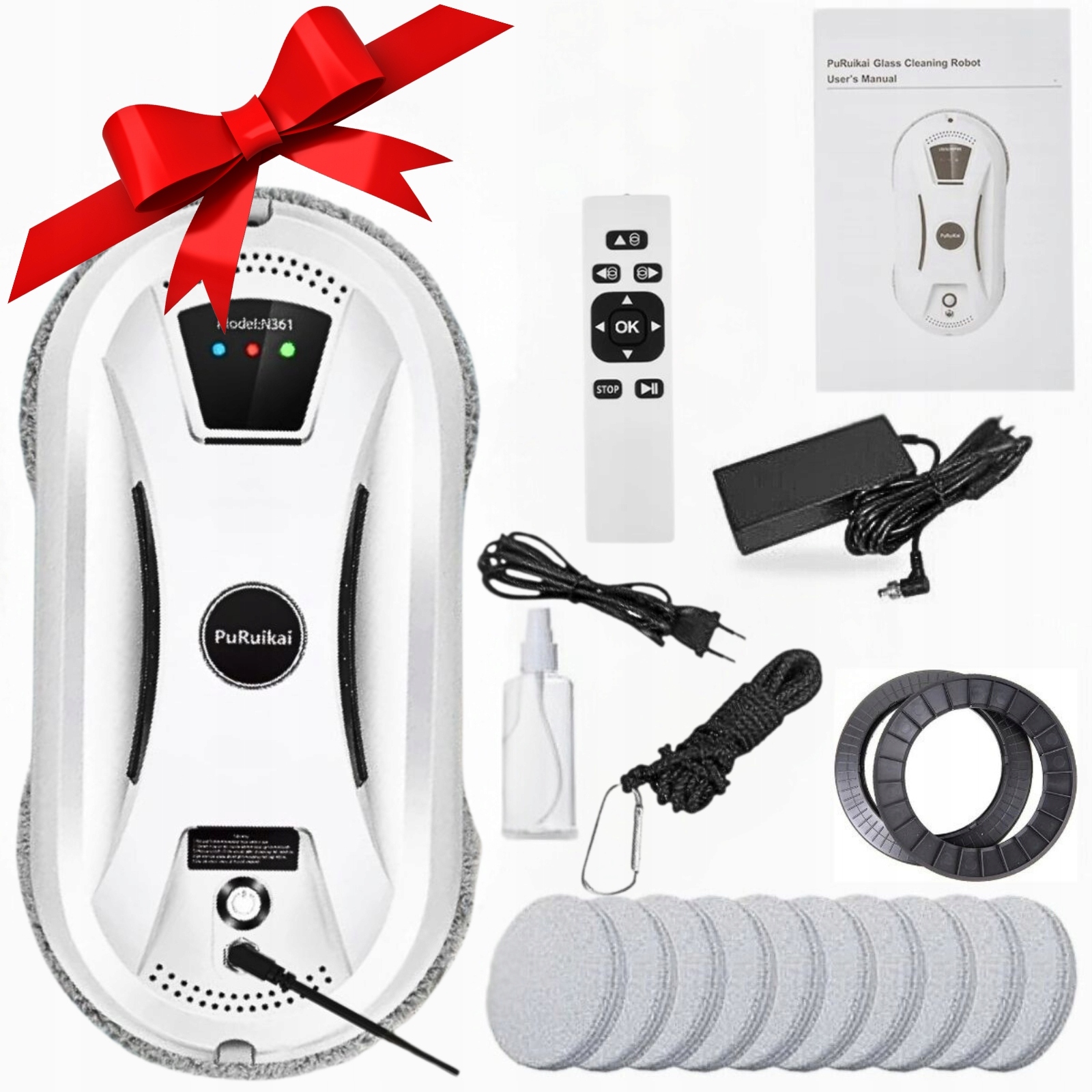 ROBOT DO MYCIA OKIEN SZYB LUSTER Inteligentny Automat Myjący Okna ...