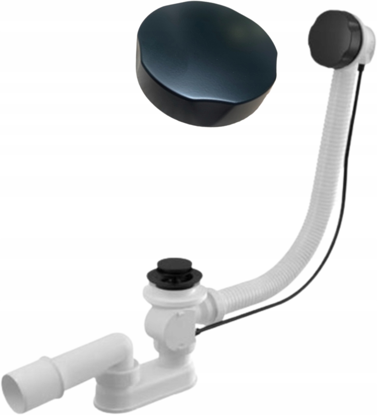 SYFON WANNOWY DO WANNY AUTOMAT CZARNY BLACK (7676) • Cena, Opinie ...