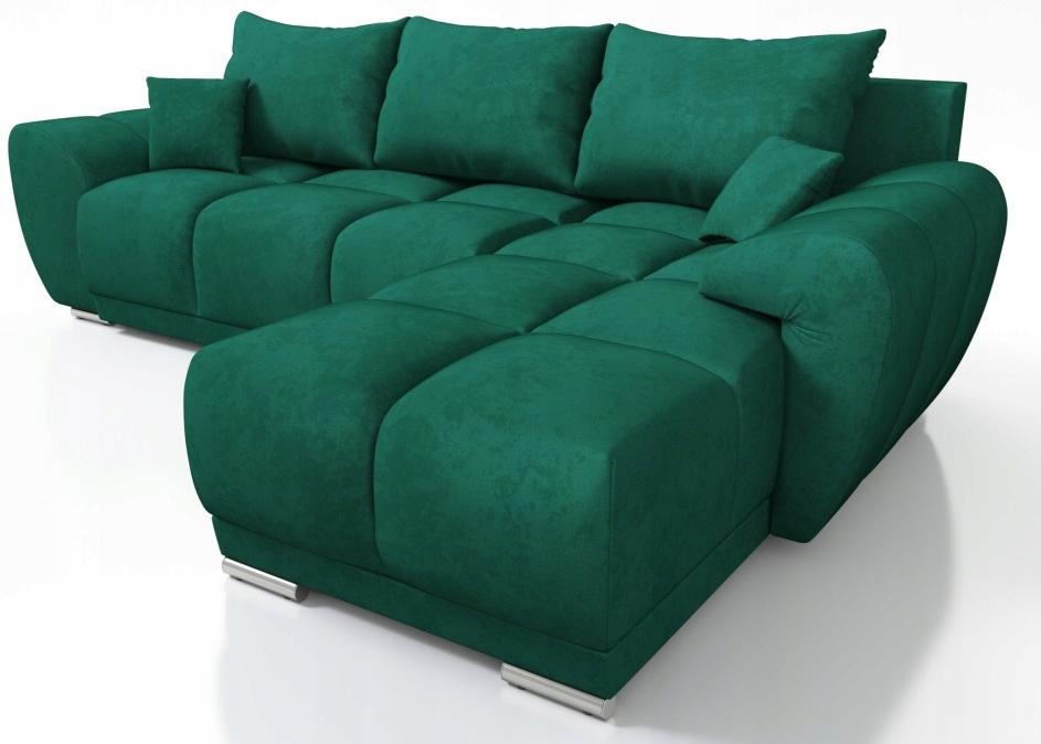 ZELENÝ MODERNÍ ROHOVÁ SEDACÍ SOUPRAVA ROZKLÁDACÍ ROHOVÁ SEDAČKA S ...