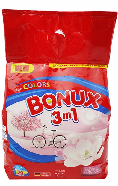 BONUX 3W1 MAGNOLIA PROSZEK DO PRANIA 2KG • Opinie - Allegro