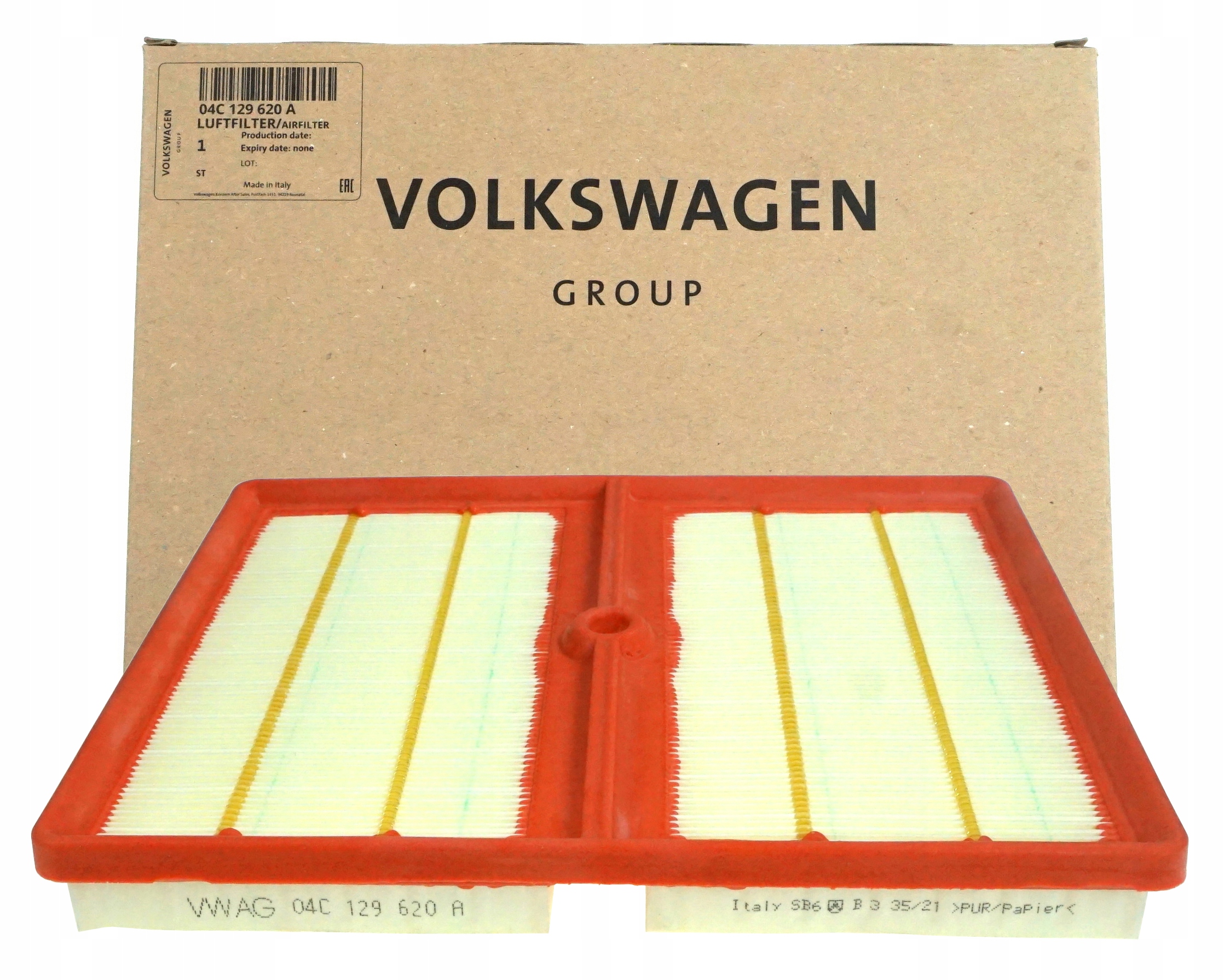 04C 129 620 A 04C 129 620 A - ОРИГИНАЛЬНЫЙ ВОЗДУШНЫЙ ФИЛЬТР 04C129620A ...